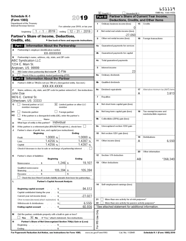 How to Read and Love a K-1 Tax Form